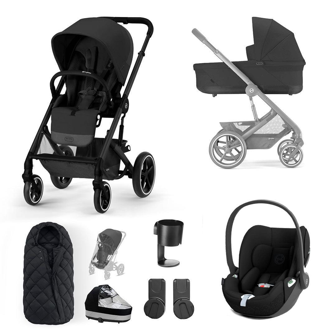 CYBEX Balios S Lux 10 Piece Bundle - Moon Black with Cloud T Plus and ...